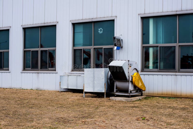 Exterior of Factory Building Stock Photo - Image of vent, warehouse ...