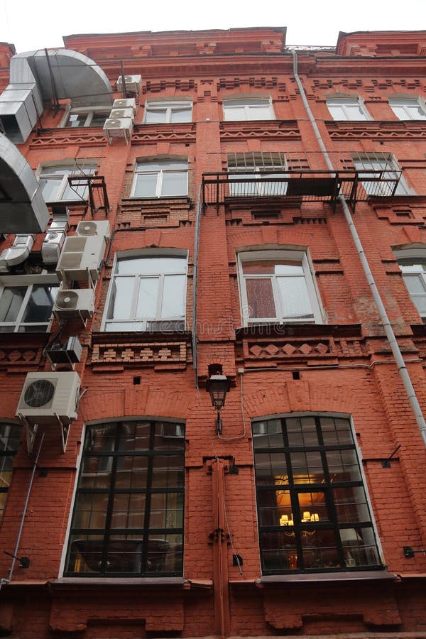 Exterior of the Factory Built of Bricks Stock Photo - Image of building ...