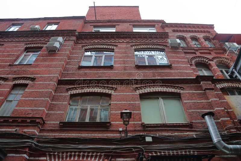 Exterior of the Factory Built of Bricks Stock Photo - Image of brick ...