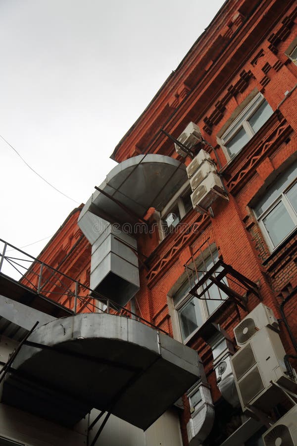 Exterior of the Factory Built of Bricks Stock Image - Image of factory ...