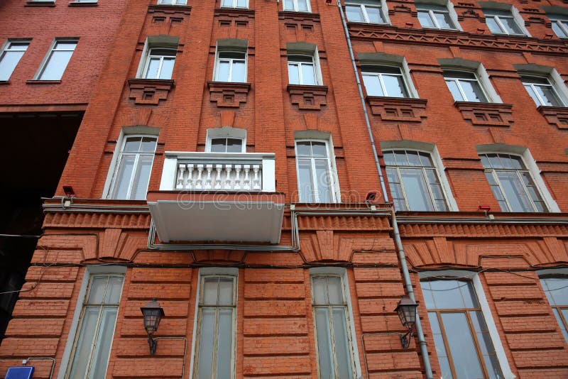 Exterior of the Factory Built of Bricks Stock Photo - Image of window ...