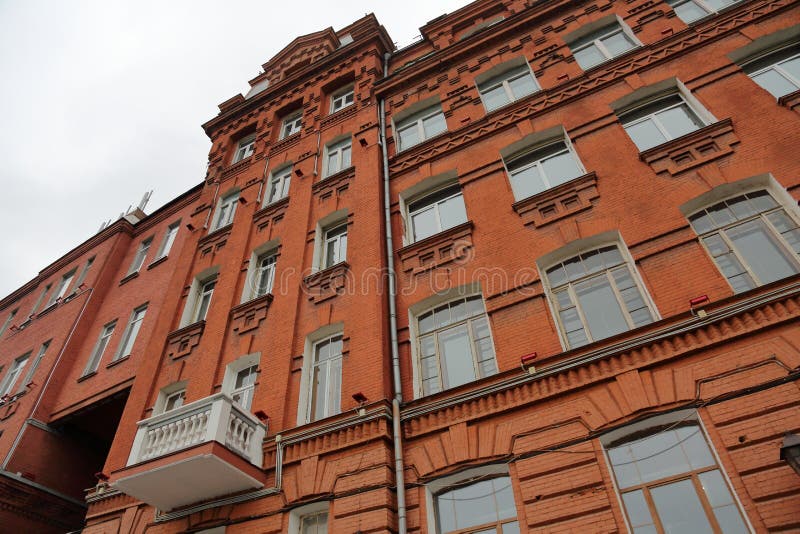 Exterior of the Factory Built of Bricks Stock Image - Image of window ...