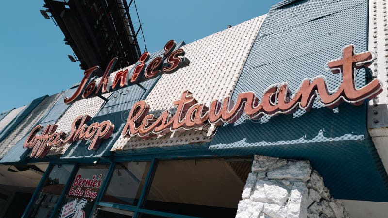 Exterior of the Famous Johnnys Restaurant in LA Editorial Stock Image ...