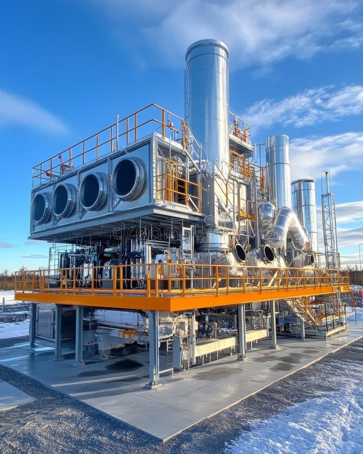 Exterior of Futuristic Waste Conversion Facility Stock Photo - Image of ...