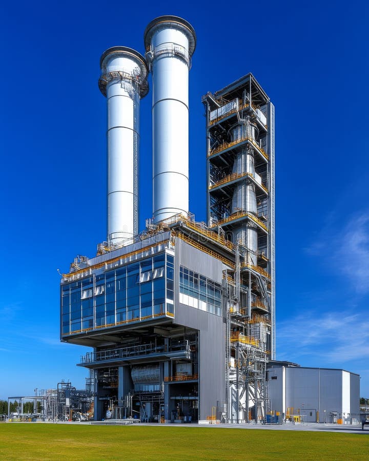 Exterior of Futuristic Waste Conversion Facility Stock Image - Image of ...