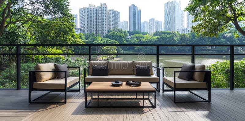 Exterior Garden View with Simple Veranda Decoration. Inspirational ...