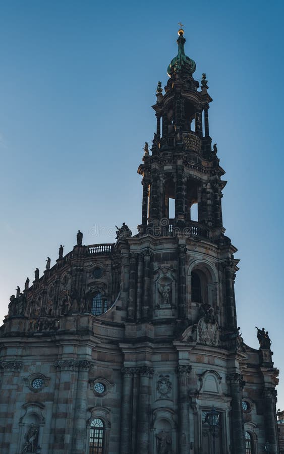Exterior of a Gothic Church, Vertical Stock Image - Image of cross ...