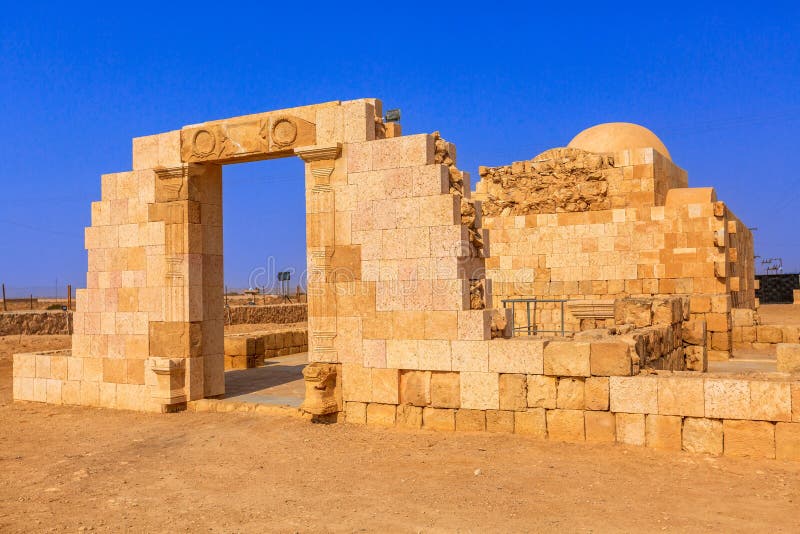 Hammam Al Sarah, Desert Castle, Jordan Stock Image - Image of refurbish ...