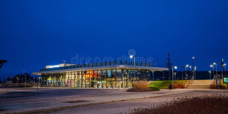 Exterior of Hede station.. editorial stock photo. Image of summer ...