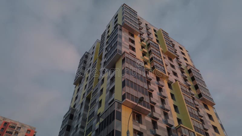 Exterior of a High-rise Multi-story Apartment Building - Facade ...