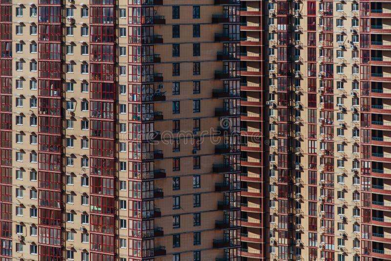 Exterior of High Rise Residential Building Stock Photo - Image of ...
