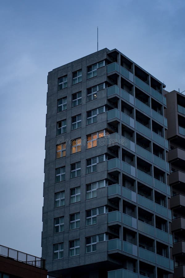 Exterior of High Rise Residential Building Stock Photo - Image of ...