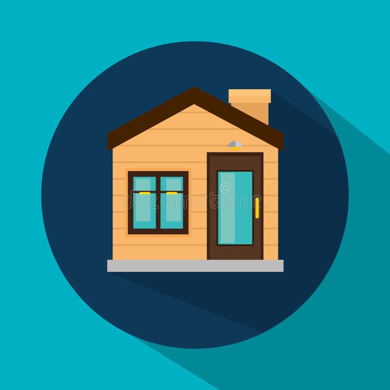 Exterior House Isolated Icon Stock Illustration - Illustration of ...