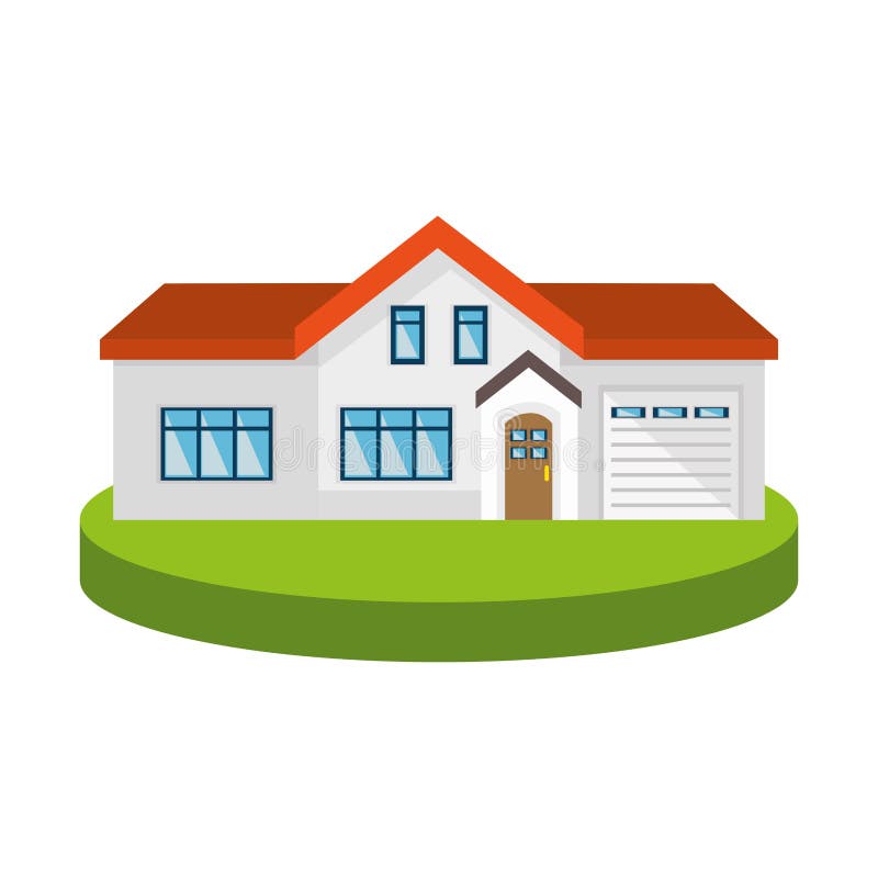 Exterior House Isolated Icon Stock Illustration - Illustration of sale ...
