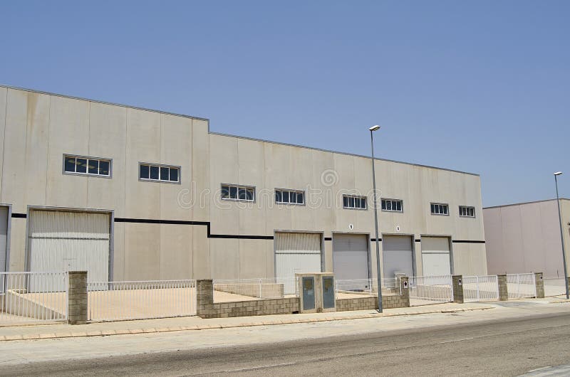 Exterior Industrial Warehouse Stock Photo - Image of storage, valencia ...