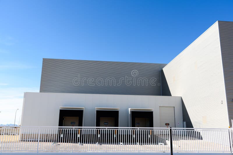 Exterior Industrial Warehouse Stock Photo - Image of storage ...