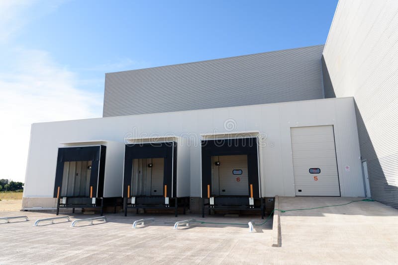 Exterior Industrial Warehouse Stock Image - Image of factory, storage ...