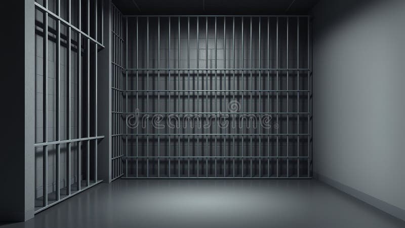 Exterior of a Jail Cell a Monochrome Perspective on Confinement and ...