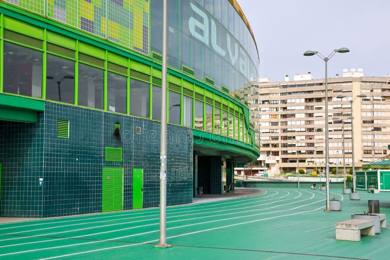 Exterior of Jose Alvalade Stadium Under the Blue Sky in Lisbon ...