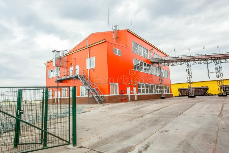 Exterior of Large Industrial Building Stock Image - Image of pattern ...