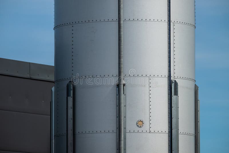 Exterior of a Large Steel Tank.. Stock Photo - Image of commercial ...