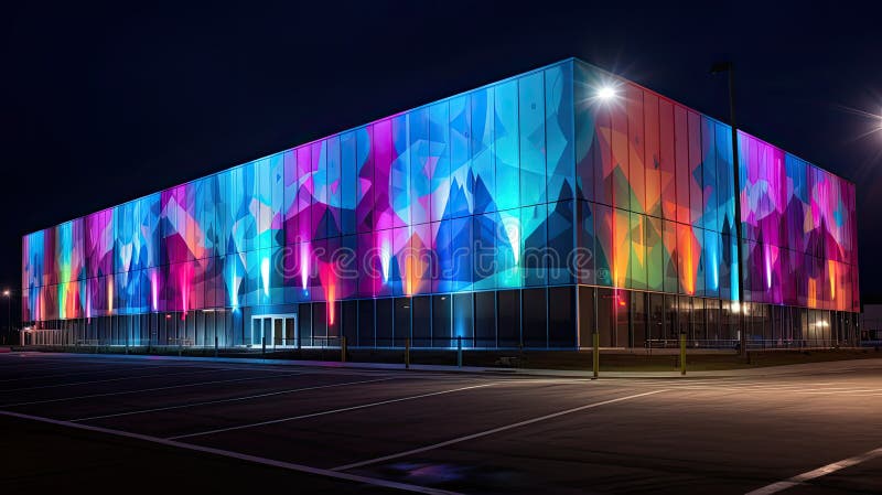 Exterior Led Lighting Warehouse Stock Illustration - Illustration of ...