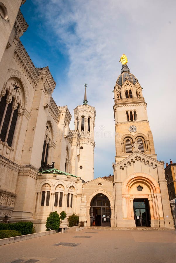 Exterior of Lyon cathedral stock image. Image of exterior - 69831273