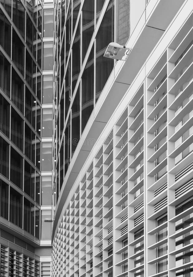 Exterior Of Modern Architecture Building Abstract Background Stock