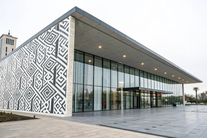 Exterior of Modern Architecture Building Abstract Background Pattern ...