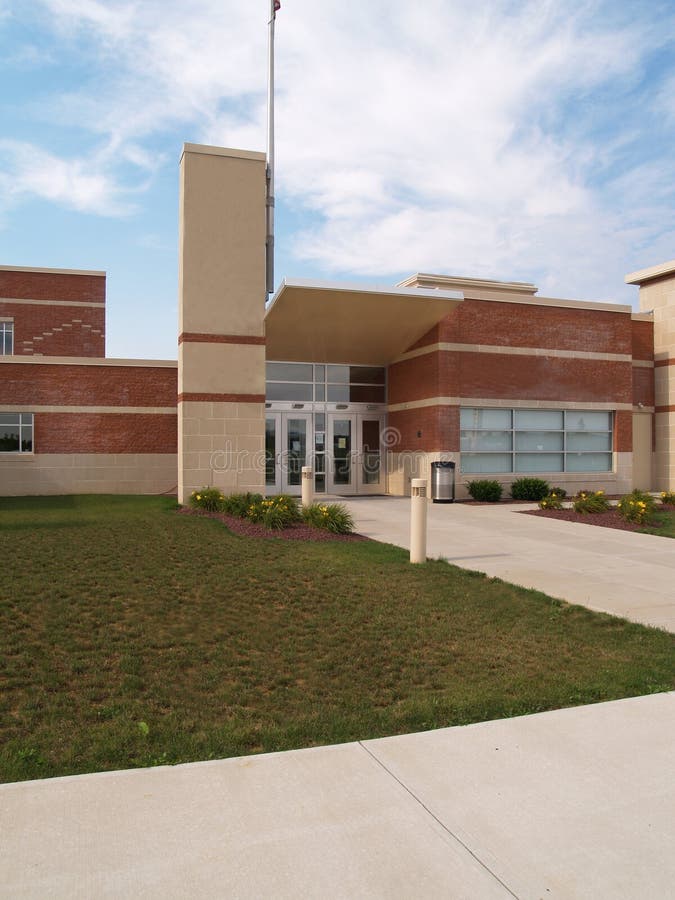 Exterior of a Modern High School Building Stock Photo - Image of ...