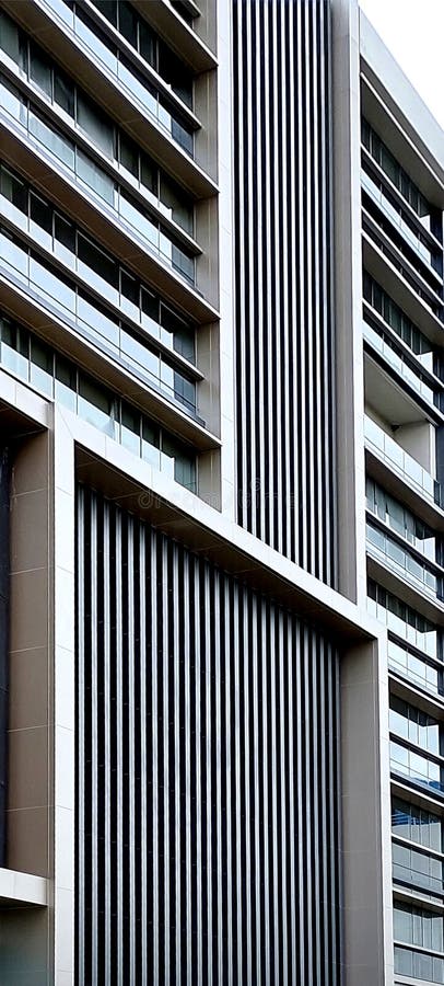 Exterior Modern Building Geometric Shape Design Perspective View Stock ...