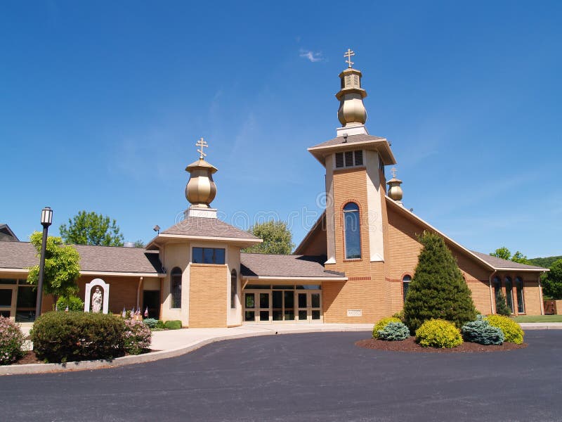 Exterior of a Modern Church Stock Image - Image of spiritual ...
