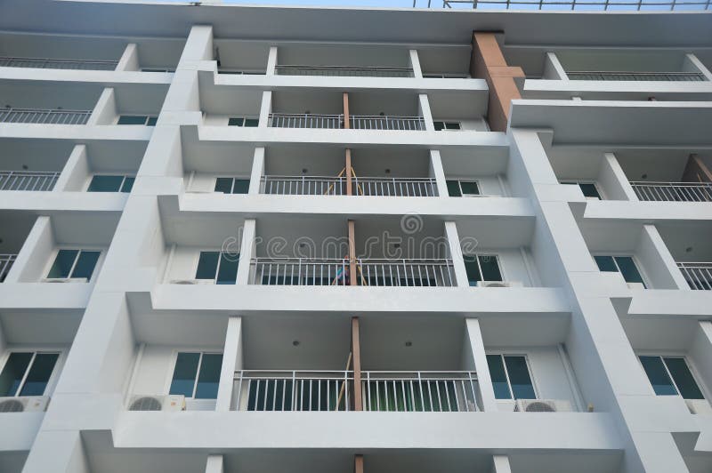 Exterior of Modern Hotel or Apartment Block Stock Image - Image of ...