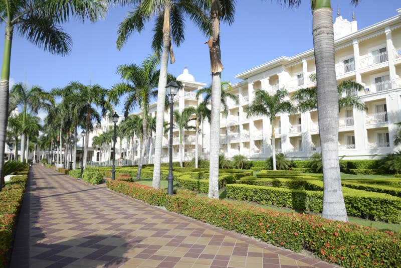 Exterior of a Modern Tropical Resort Stock Image - Image of ornate ...