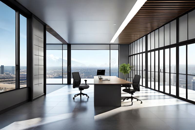 Exterior of a Modern Warehouse with a Small Office Unit. Generative AI ...