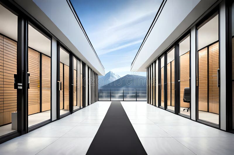 Exterior of a Modern Warehouse with a Small Office Unit. Generative AI ...