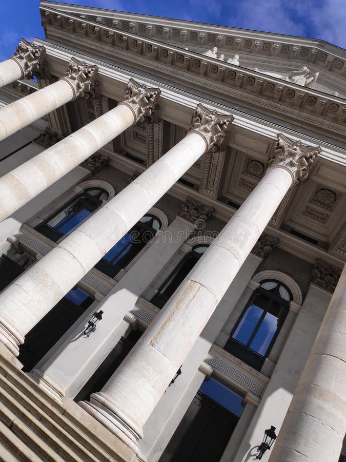 Exterior of the National Theatre Munich with Impressive Columns Stock ...