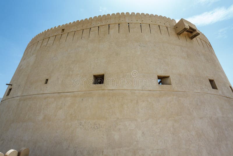 Exterior of Nizwa Fort in Nizwa, Oman Stock Photo - Image of defense ...