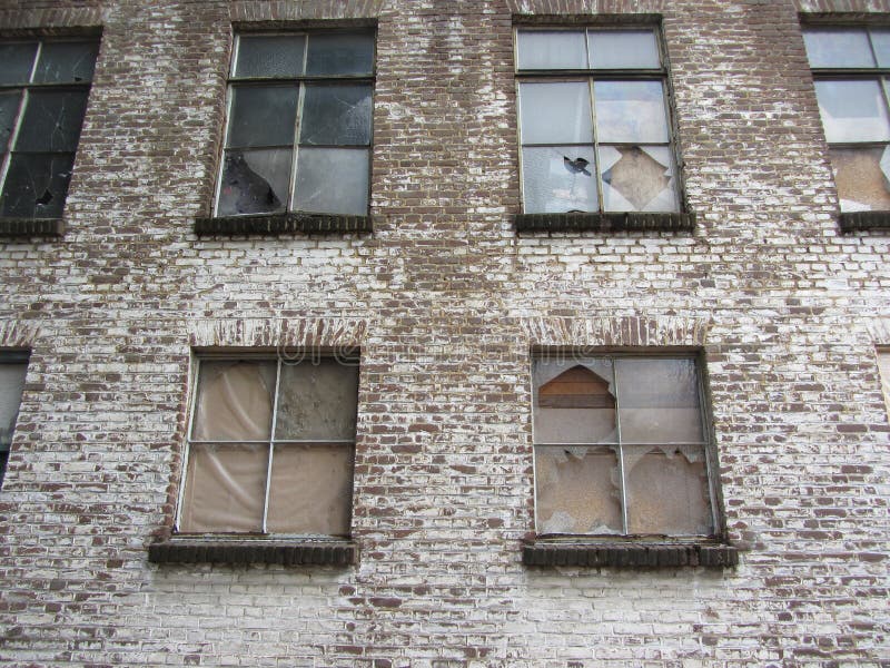 Exterior of Old Building. Old Building with Broken Windows. Stock Photo ...