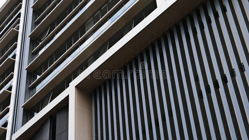 The Exterior Pattern Decorate on Building . New Design Geometry Square ...
