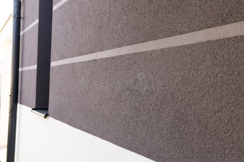 Exterior Plaster on a New House Stock Photo - Image of facades ...