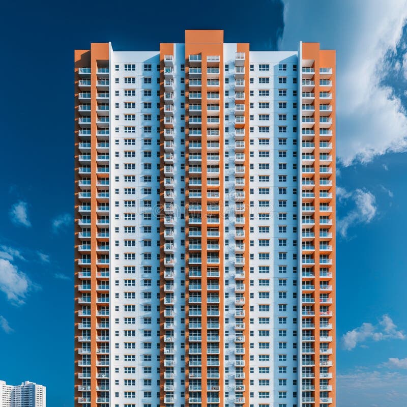 The Exterior of a Present-day High-rise Condominium. Stock Image ...