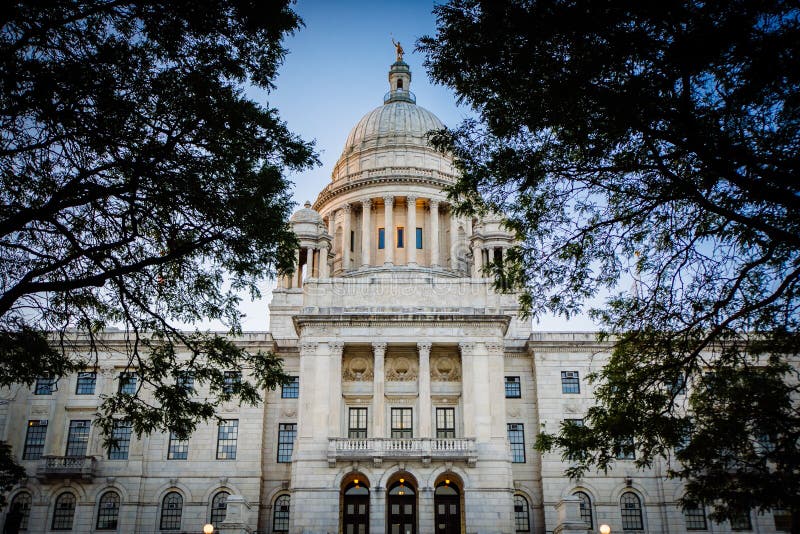 The Exterior of the Rhode Island State House, in Providence, Rho Stock ...