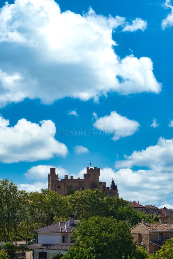 Exterior of the Royal Palace of Olite, Spain Stock Photo - Image of ...