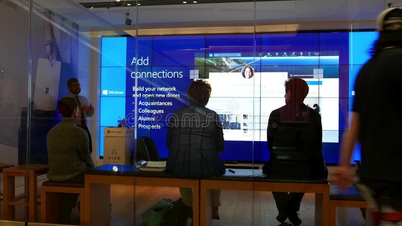 Exterior Shot of People Having a Lecture about How To Add Network ...