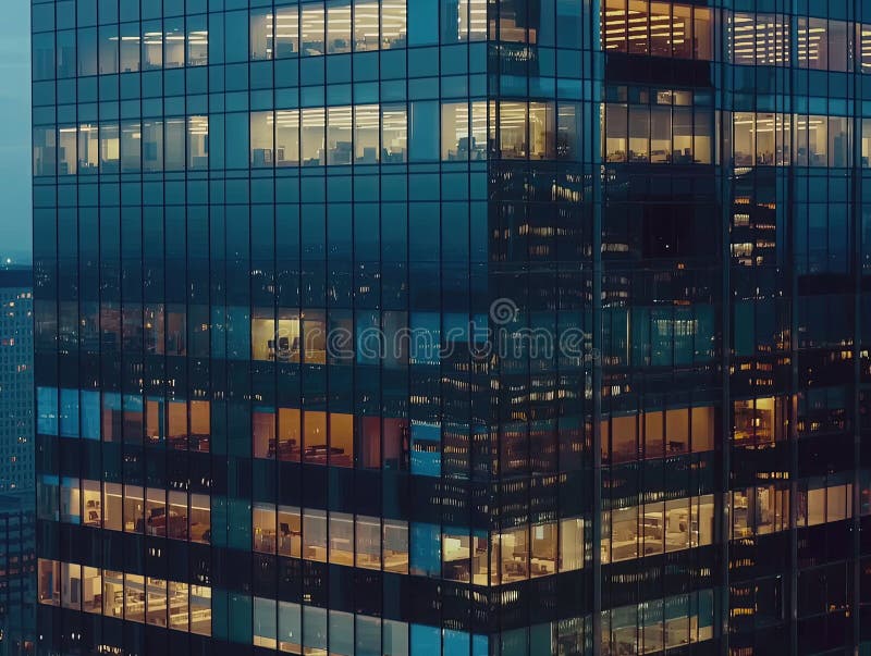 Exterior of a Skyscraper with Panoramic Windows Stock Photo - Image of ...