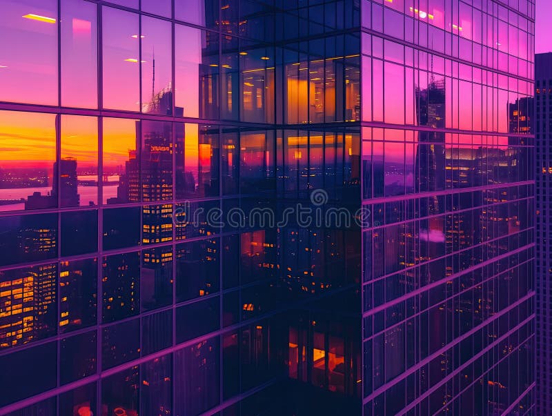 Exterior of a Skyscraper with Panoramic Windows Stock Image - Image of ...
