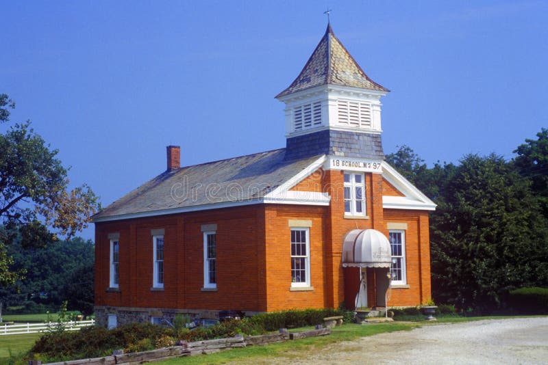A One-room Brick Schoolhouse, Stock Photo - Image of schoolhouse ...