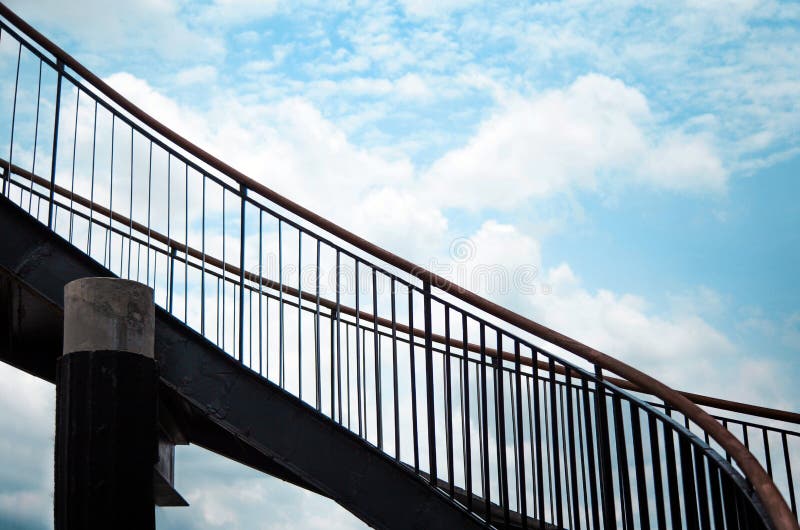 Exterior Stair Step To Top Building Loft Style Stock Image - Image of ...