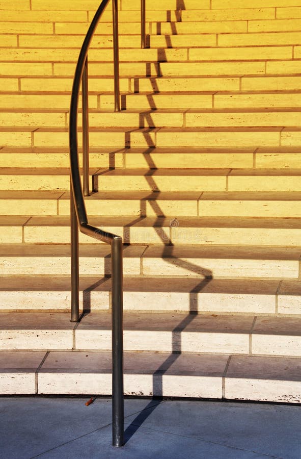 Exterior Staircase and Railing Stock Image - Image of steps, texture ...